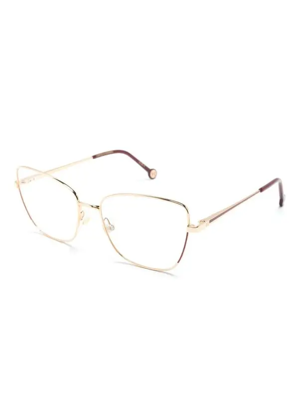 Carolina Herrera Stainless Steel Butterfly Eyeglasses