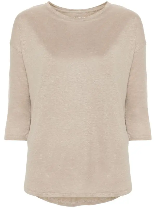 Majestic Filatures Linen-blend T-shirt - Neutrals
