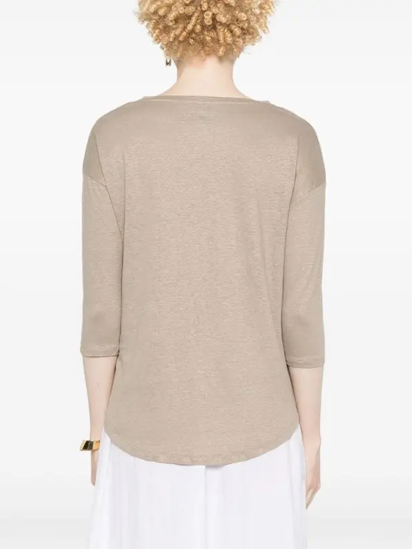 Majestic Filatures Linen-blend T-shirt - Neutrals