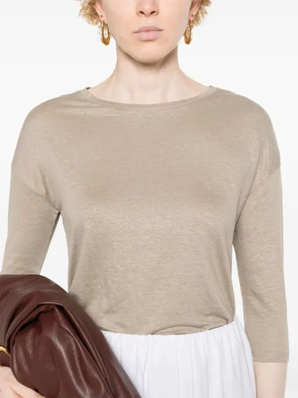 Majestic Filatures Linen-blend T-shirt - Neutrals