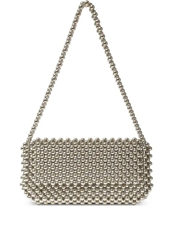0711 TBILISI Clover Beaded Shoulder Bag - Silver