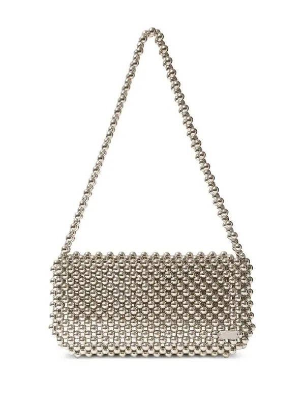 0711 TBILISI Clover Beaded Shoulder Bag - Silver