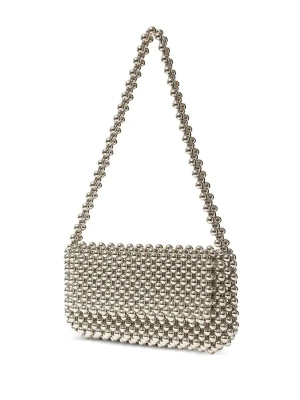 0711 TBILISI Clover Beaded Shoulder Bag - Silver