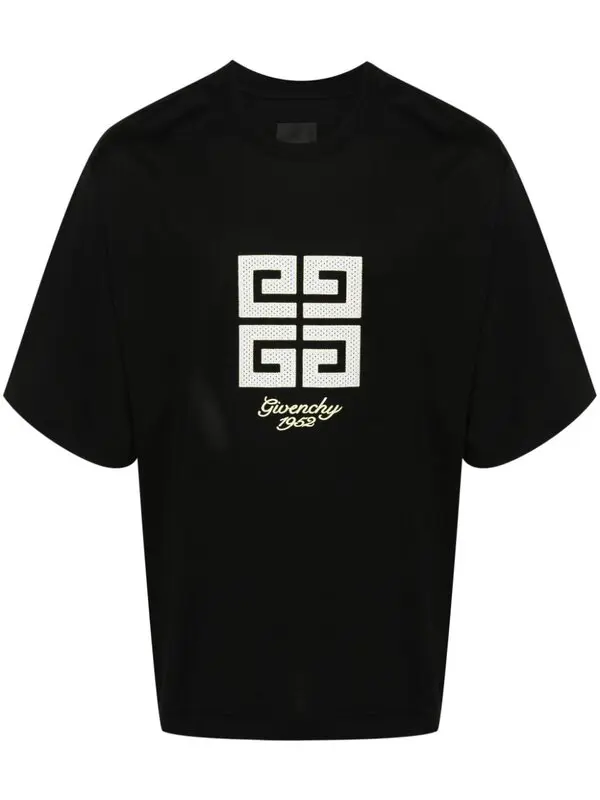 Givenchy 4g-motif Cotton T-shirt - Black