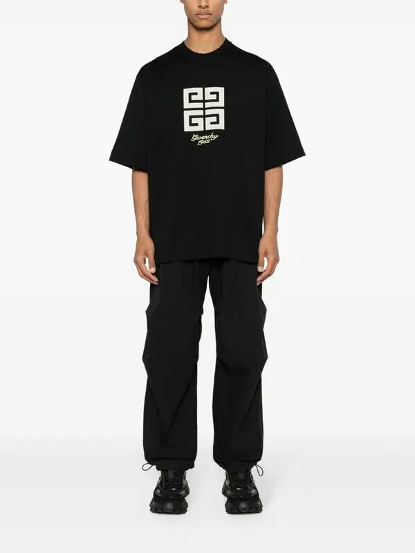 Givenchy 4g-motif Cotton T-shirt - Black