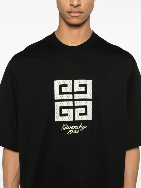 Givenchy 4g-motif Cotton T-shirt - Black