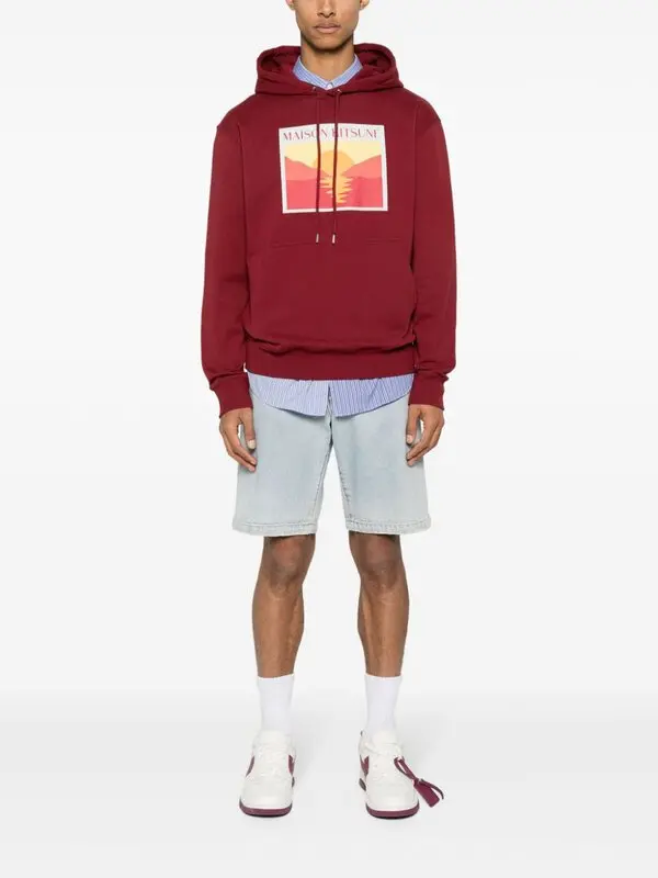 Maison Kitsuné Sunset Postcard Cotton Hoodie