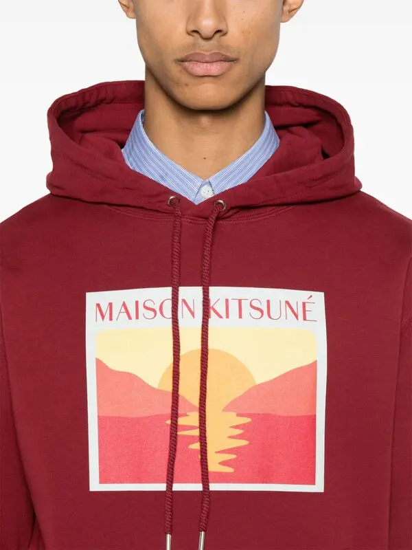 Maison Kitsuné Sunset Postcard Cotton Hoodie