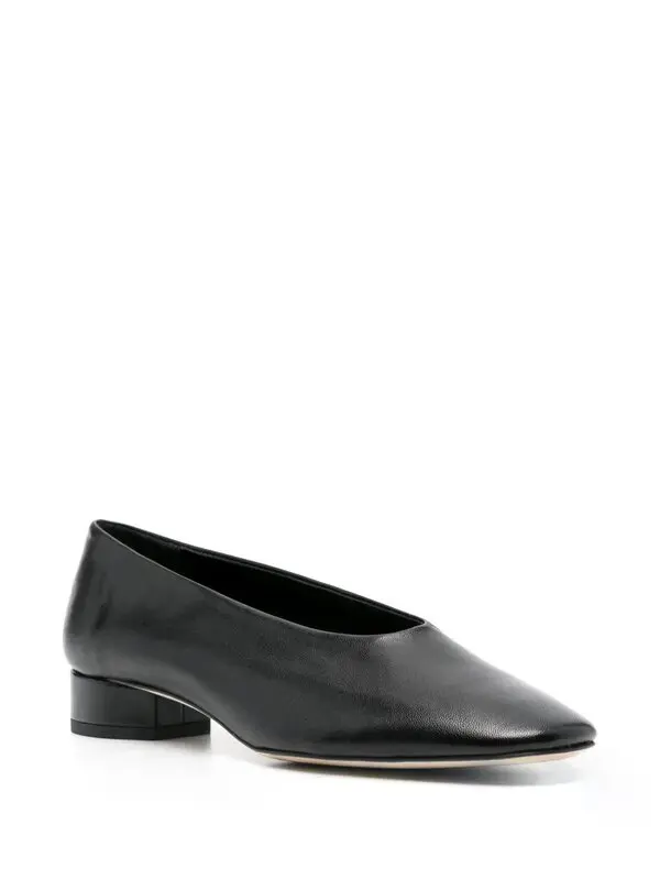 AeydĒ 25mm Delia Leather Pumps - Black