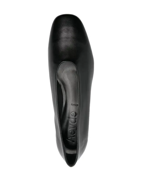 AeydĒ 25mm Delia Leather Pumps - Black