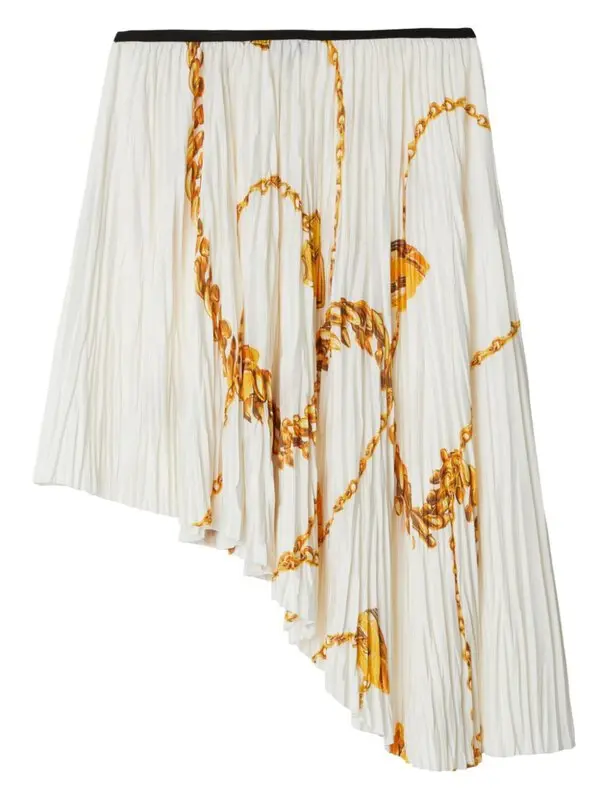 Burberry Chain-print Asymmetric Skirt