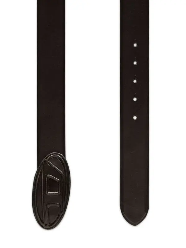 DIESEL® B-1dr Scratch Leather Belt - Brown