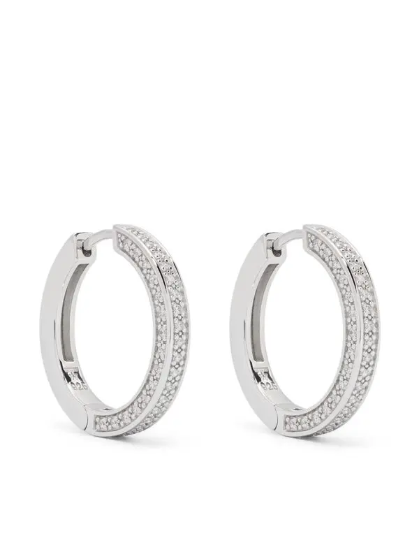 Tom Wood Nova Medium Hoop Earrings - Silver