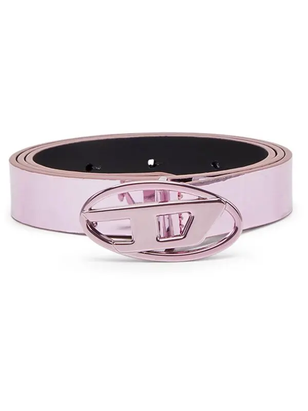 DIESEL B-1dr Leather Belt - Pink