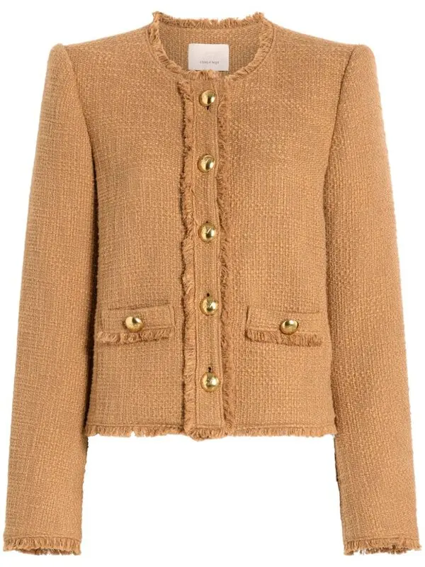 Cinq À Sept Christie Blouclé Jacket - Brown