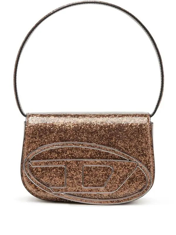 DIESEL® 1dr Glitter-embellished Shoulder Bag - Brown