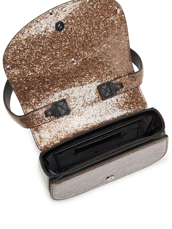 DIESEL® 1dr Glitter-embellished Shoulder Bag - Brown