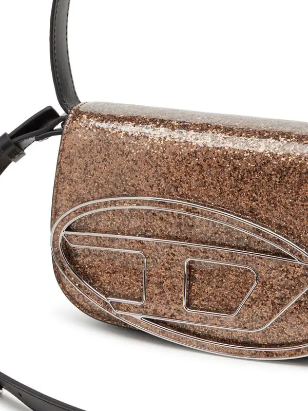 DIESEL® 1dr Glitter-embellished Shoulder Bag - Brown