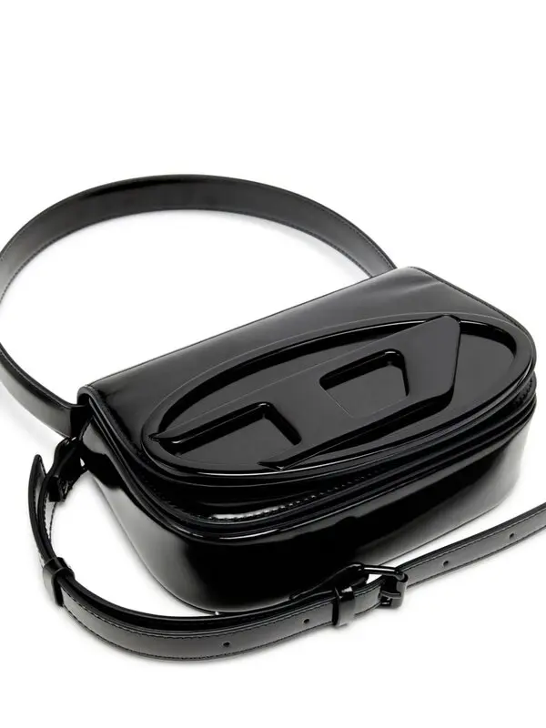 DIESEL® 1dr Leather Shoulder Bag - Black