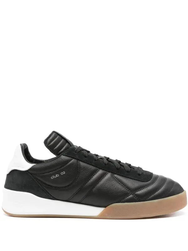 COURREGES Club 02 Leather Sneakers - Black
