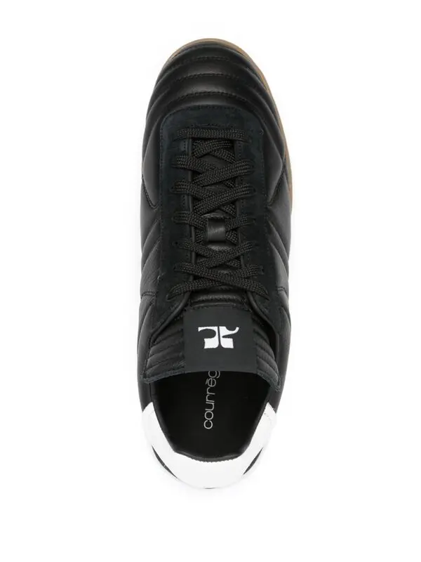 COURREGES Club 02 Leather Sneakers - Black