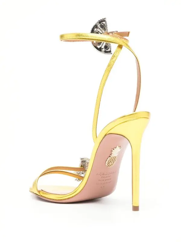 Aquazzura Gin Tonic 15mm Sandals Yellow Editorialist