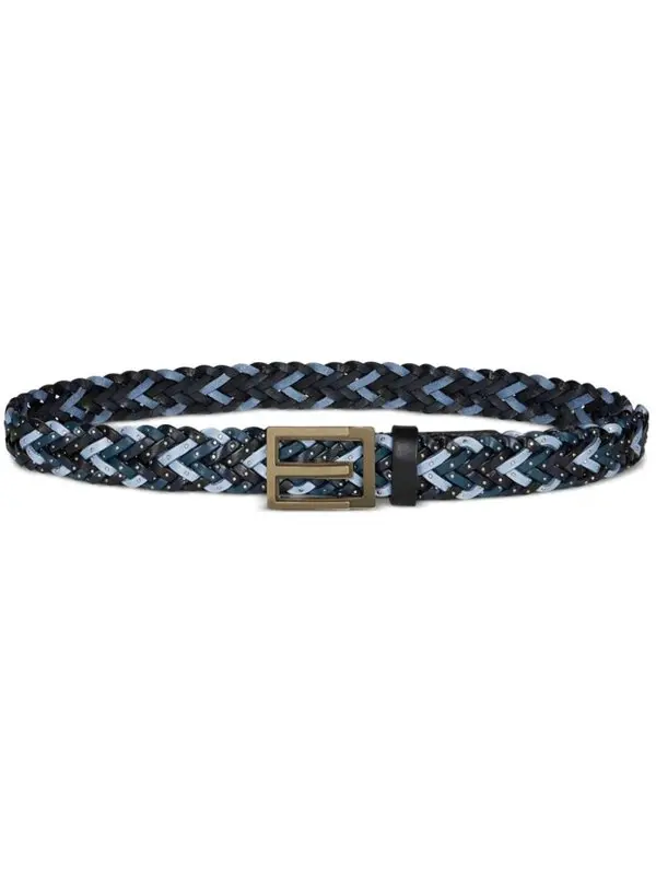 Etro Woven Leather Belt - Blue
