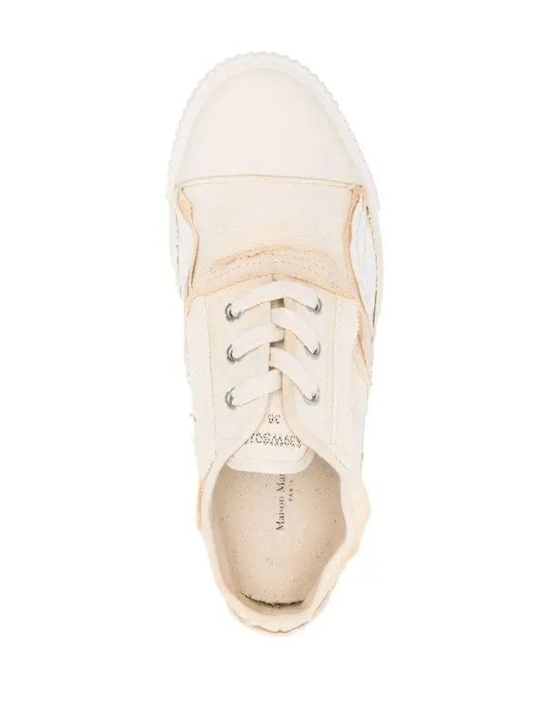 Maison Margiela Inside-Out Canvas Sneakers In Neutrals - 50% Off