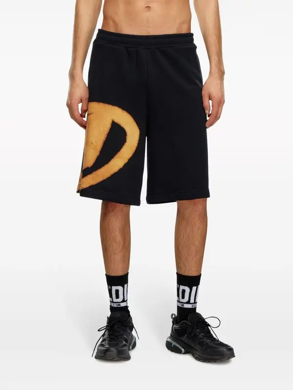 DIESEL Cotton Track Shorts - Black