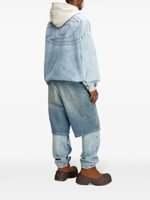 Diesel D-Krap-S1 Denim Bomber Jacket In Blue - 50% Off | Editorialist