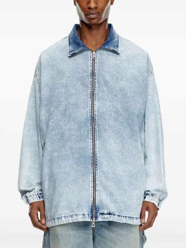 Diesel D-Krap-S1 Denim Bomber Jacket In Blue - 50% Off | Editorialist