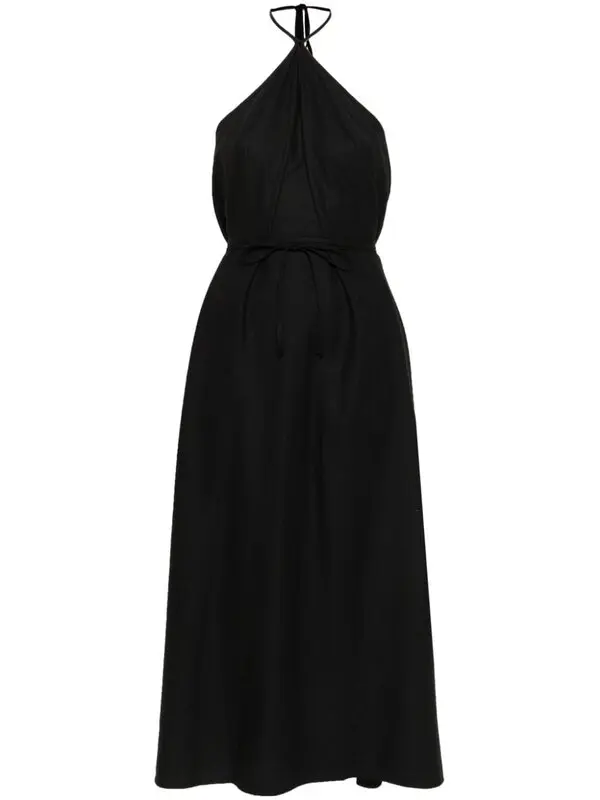 BASERANGE Ligo Silk Midi Dress - Black