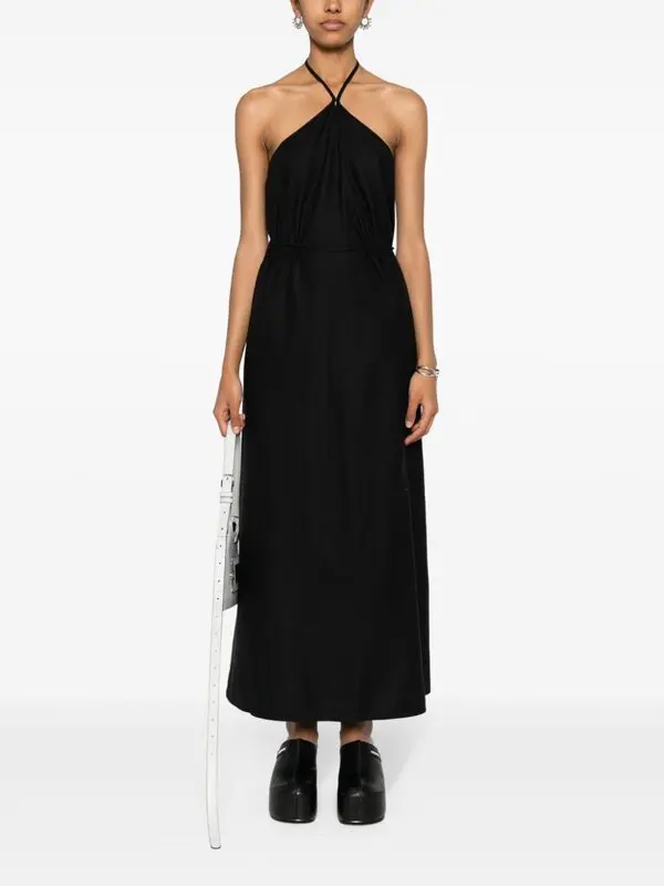 BASERANGE Ligo Silk Midi Dress - Black
