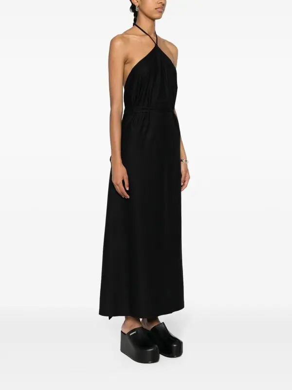 BASERANGE Ligo Silk Midi Dress - Black
