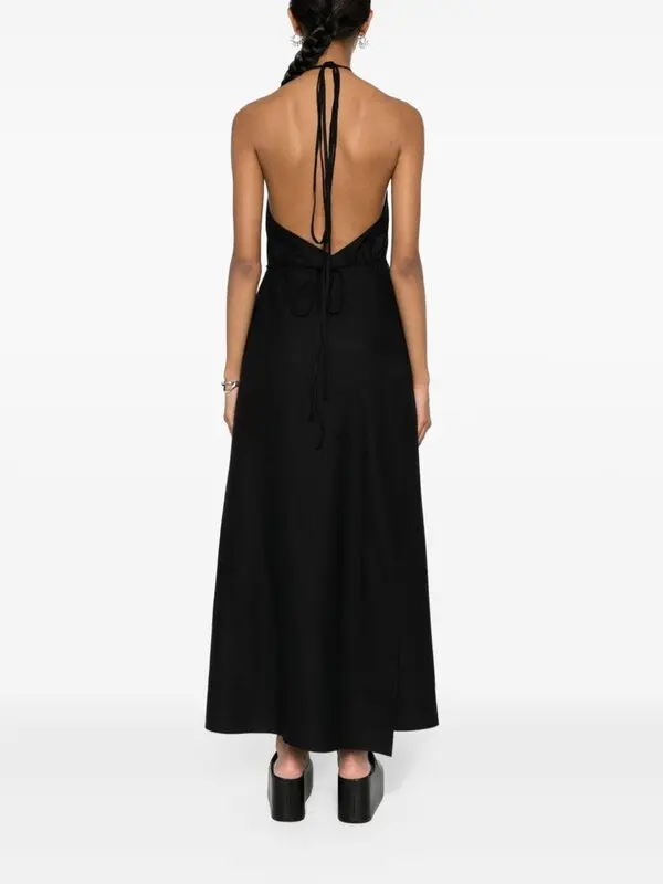 BASERANGE Ligo Silk Midi Dress - Black