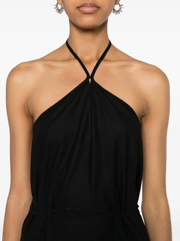 BASERANGE Ligo Silk Midi Dress - Black
