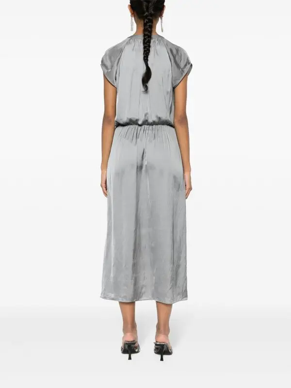 Zadig&Voltaire Randall Satin Midi Dress - Grey
