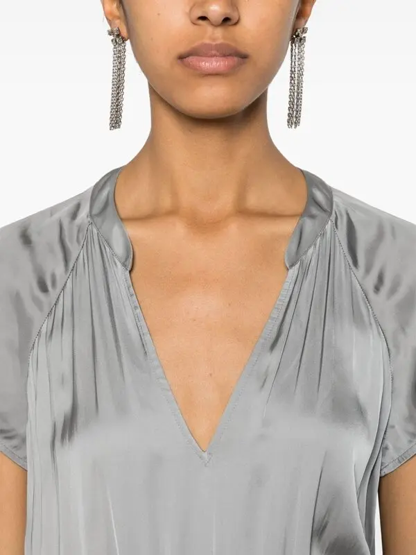 Zadig&Voltaire Randall Satin Midi Dress - Grey