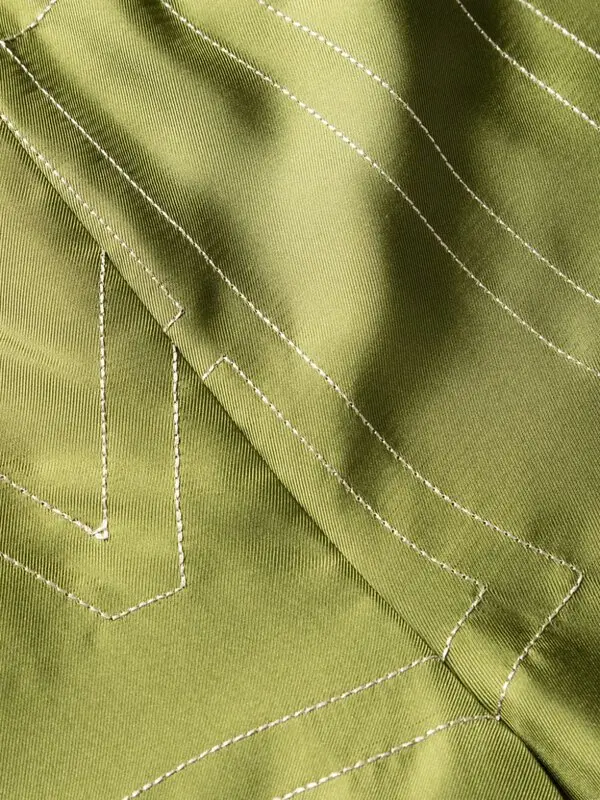 TOTEME Monogram-embroidered Shorts - Green