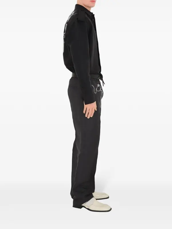 Burberry Knight Hardware Straight-leg Trousers