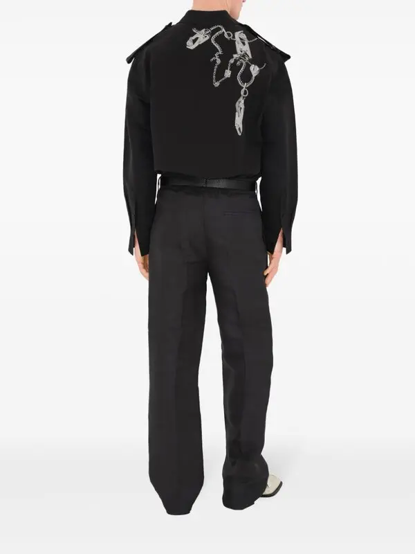 Burberry Knight Hardware Straight-leg Trousers