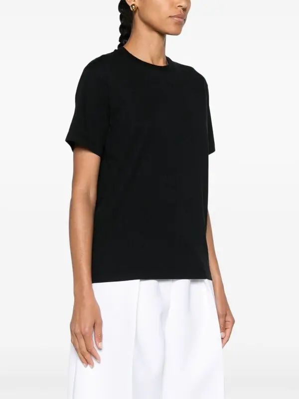 TOTEME Crew-neck Organic Cotton T-shirt - Black