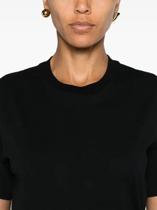 TOTEME Crew-neck Organic Cotton T-shirt - Black