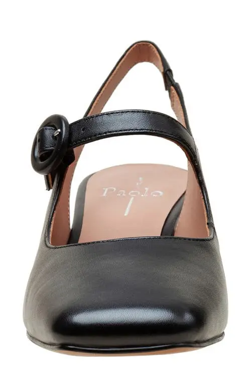 Linea Paolo Manu Slingback Mary Jane Pump - Black
