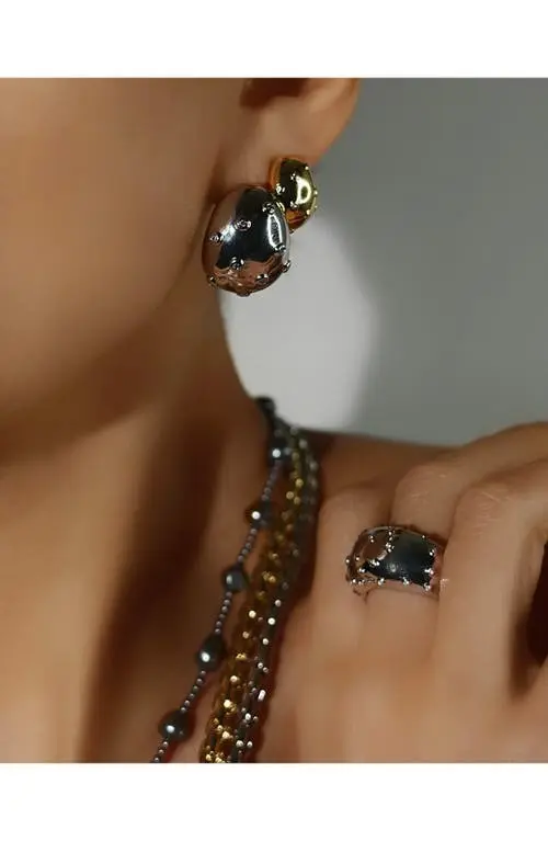 LUV AJ Mini Molten Drop Earrings