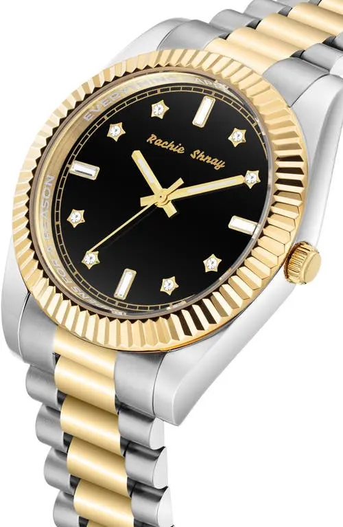 Rachie Shnay Illuminate Automatic Two Tone Bracelet Watch