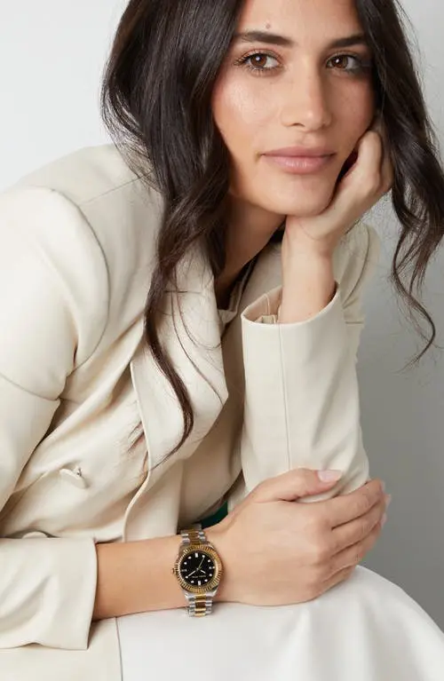 Rachie Shnay Illuminate Automatic Two Tone Bracelet Watch