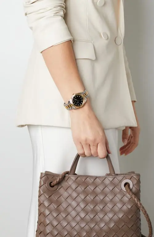 Rachie Shnay Illuminate Automatic Two Tone Bracelet Watch