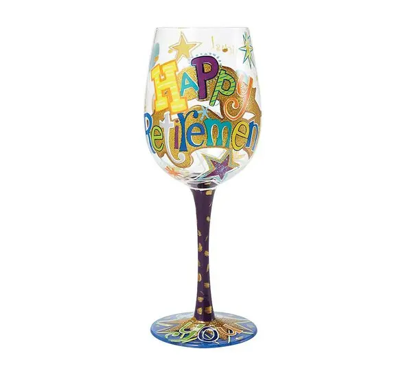 ENESCO Lolita Happy Retirement Wine Glass - One-color
