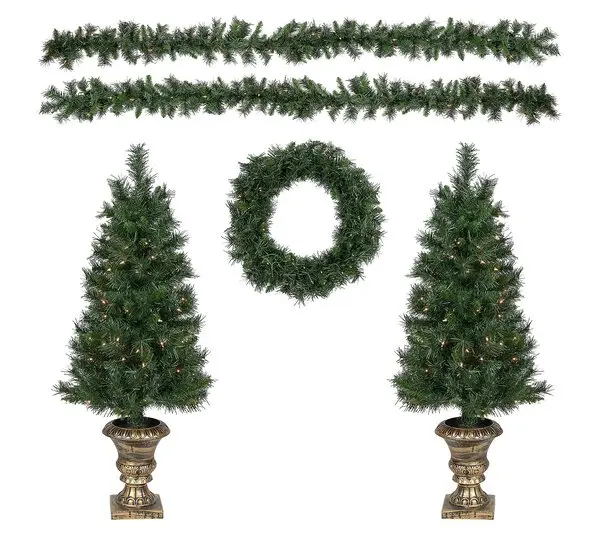 NORTHLIGHT Norwich Pine Entryway Set 5-piece Lear Lights - One-color